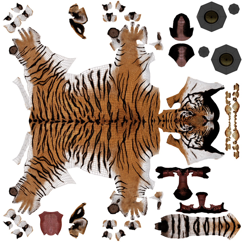 Buy Bengal Tiger (FUR) (RIGGED) 3D Models Online | Massimo Righi