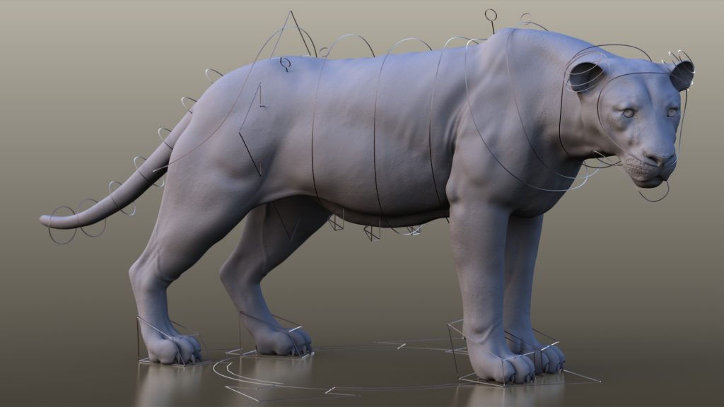 Lion (B) (RIG) (XGEN-CORE) Online | 3D Models Online | Massimo Righi