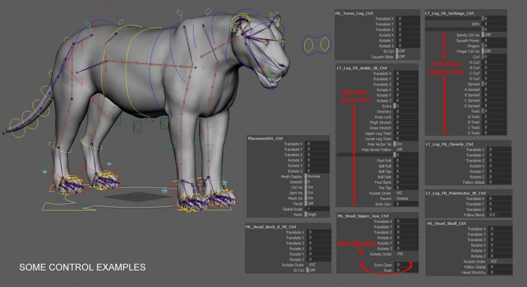 Lion (RIG) (XGEN-CORE) Online | 3D Models Online | Massimo Righi