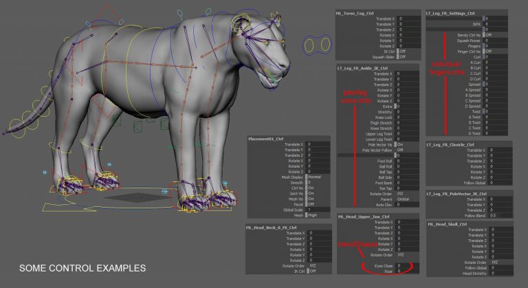 Lion (RIG) (XGEN-CORE) Online | 3D Models Online | Massimo Righi