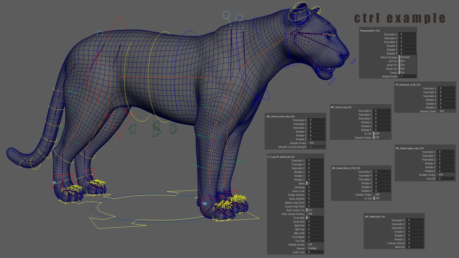 Black Panther RIG (Xgen-core) Online | Massimo Righi 3D Models