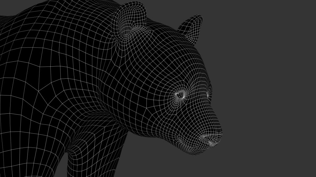 Giant Panda (RIG) (XGEN-CORE) 3D Model Online | Panda 3D Model Online