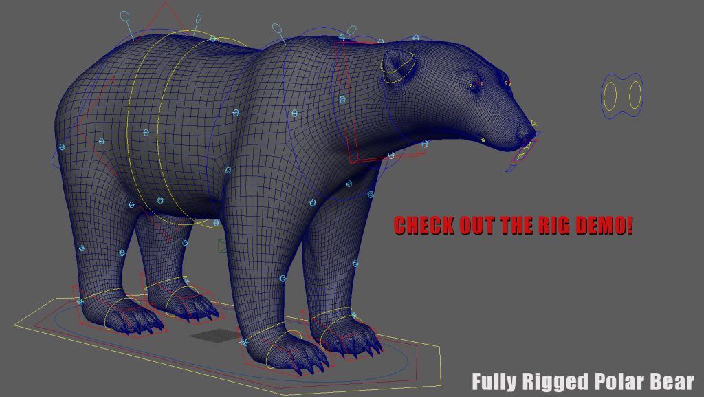 Polar Bear (RIG) (XGEN-CORE) 3D Model Online | Polar Bear 3D Model Online